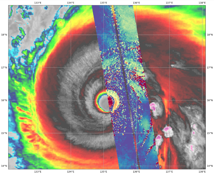 SWOT témoin du passage d’un typhon tropical | CNES